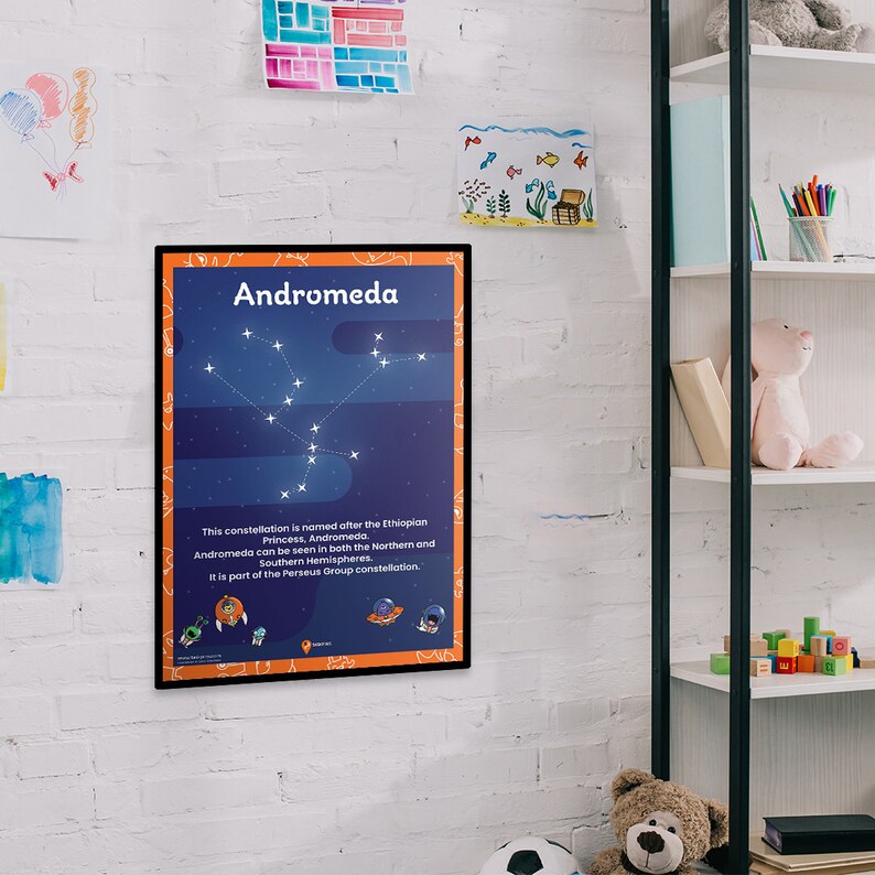 Andromeda Printable Space Wall Star Bedroom Ideas Decoration Space Art ...