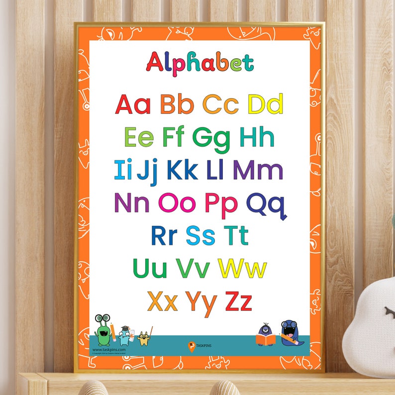 ABC Poster Alphabet Wall Art Printable Toddlers ABC Print Abc Prints ...