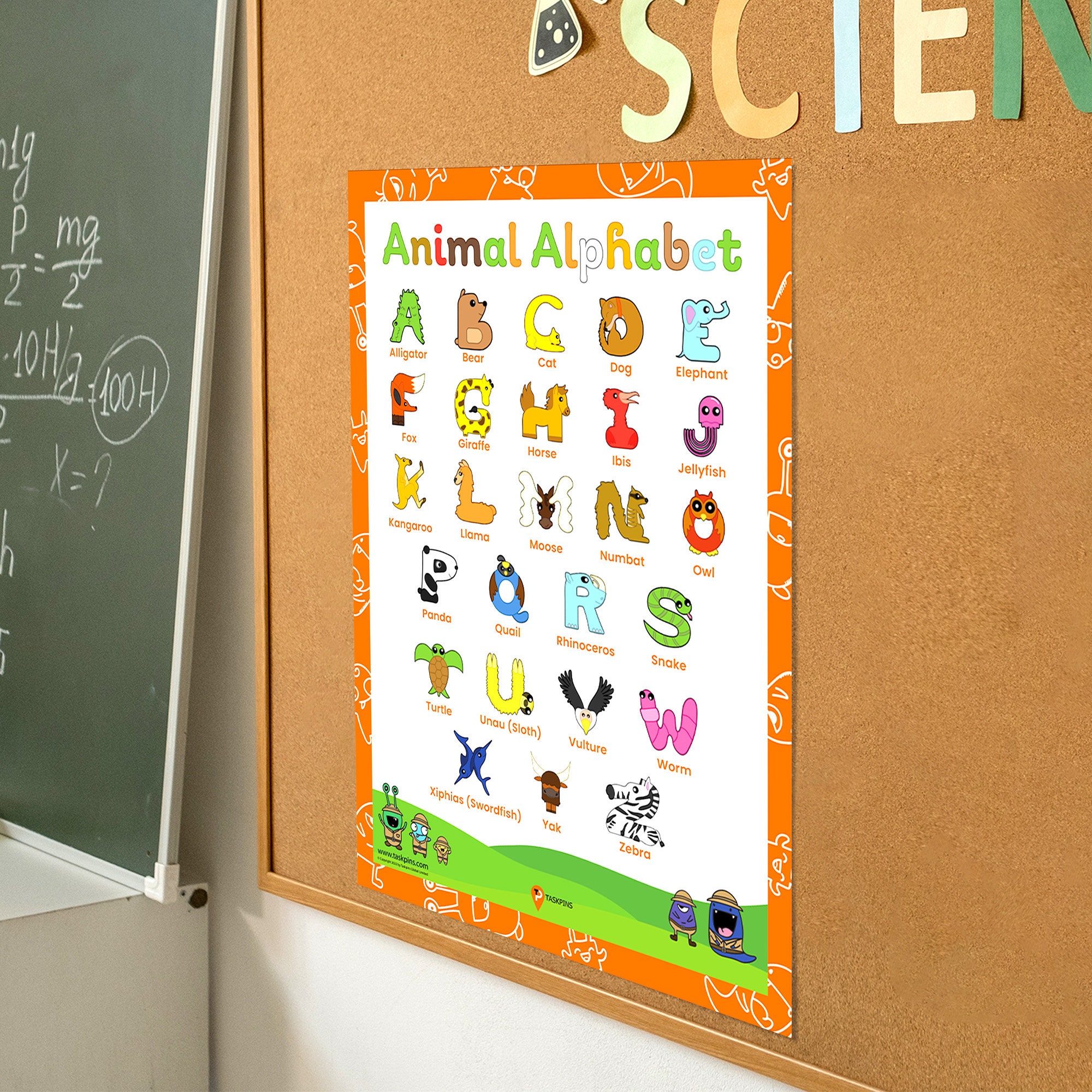 ABC Poster Alphabet Wall Art Printable Toddlers ABC Decor Animal Prints ...