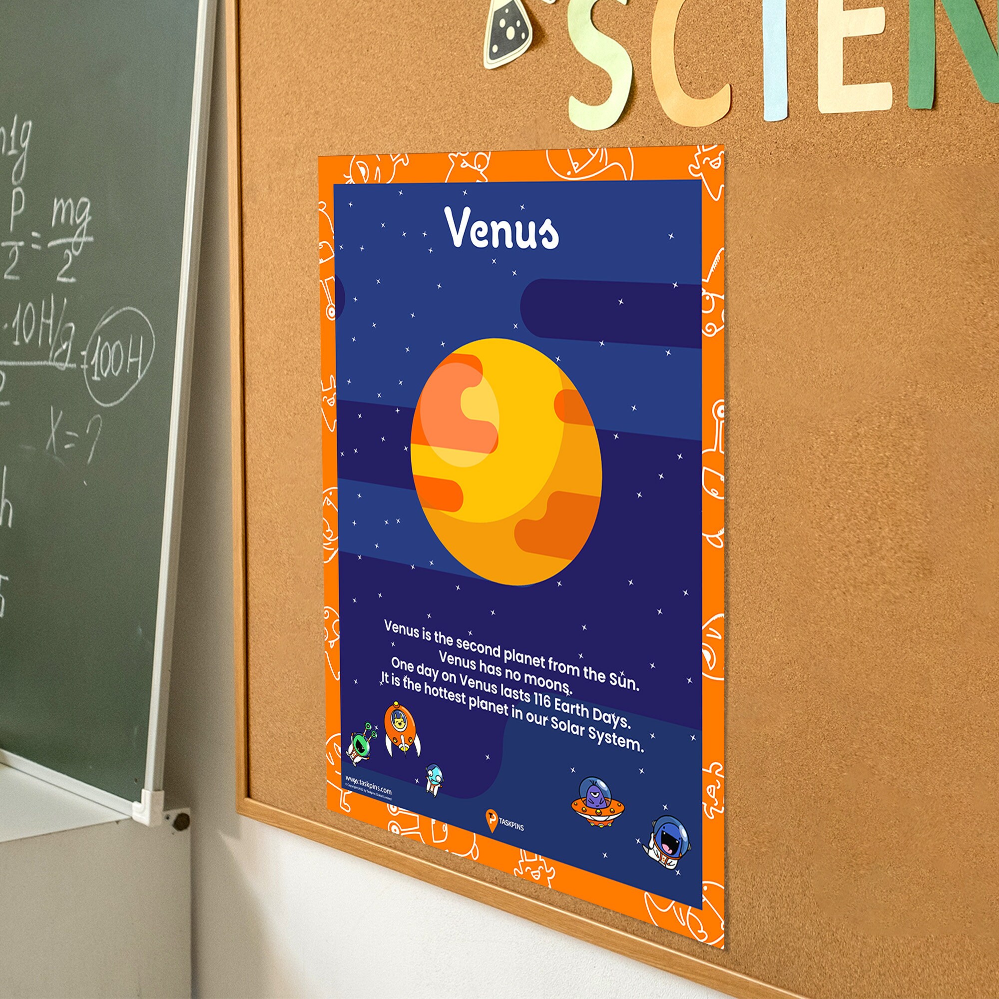 Venus Poster Space Printable Venus Wall Art Poster Venus Kids Bedroom ...