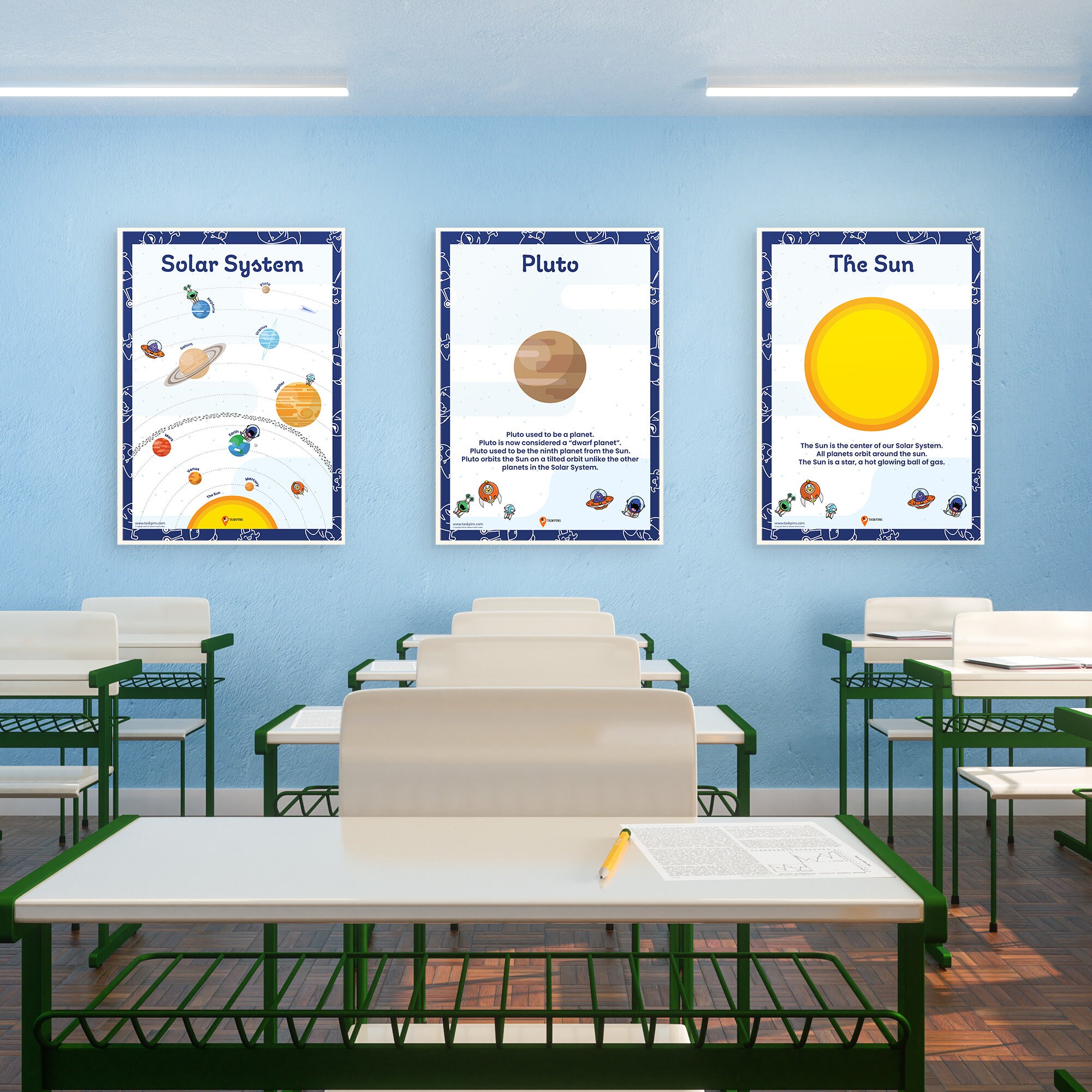 Planet Pluto Poster Space Printable Pluto Wall Art Poster Pluto Kids ...