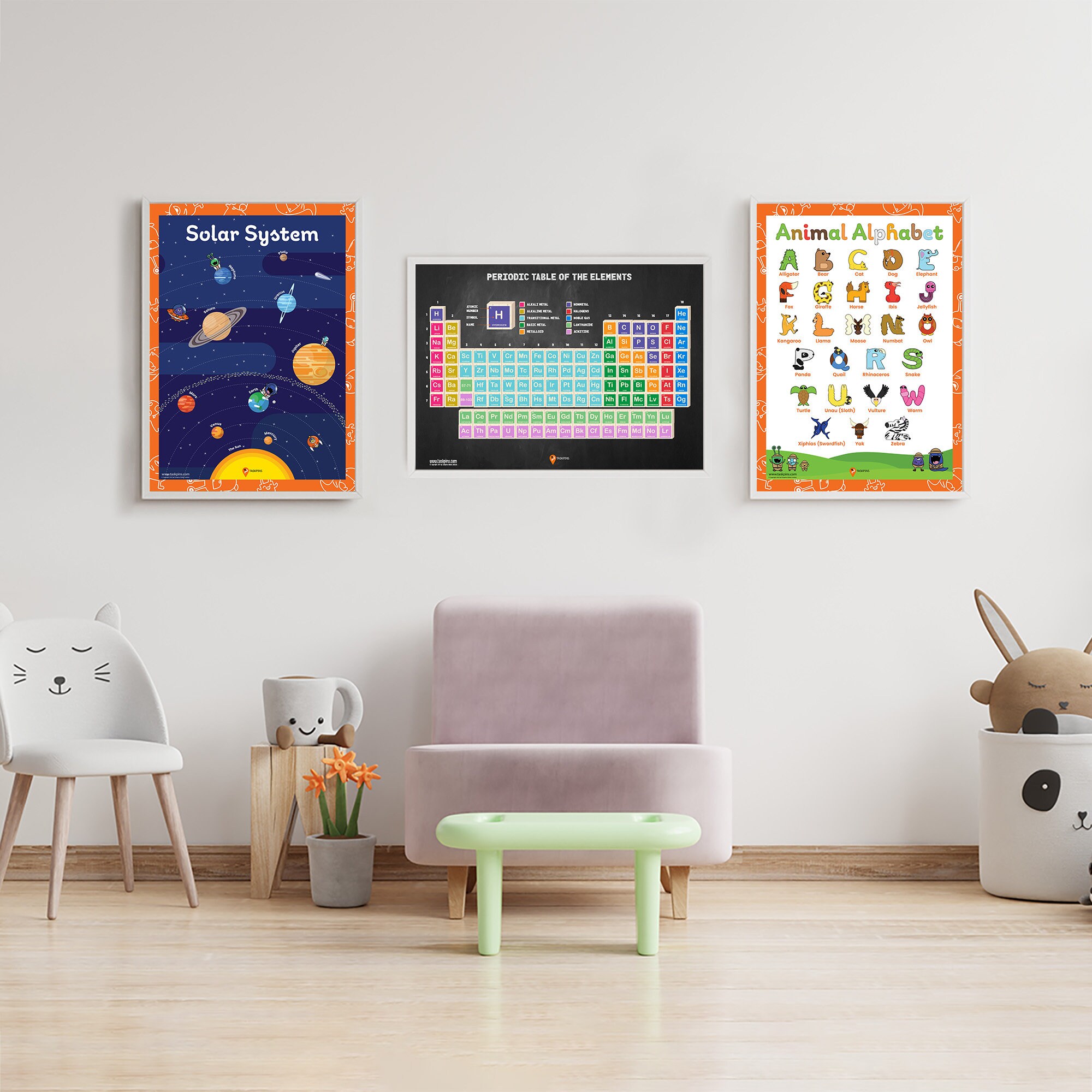 Buy Periodic Table Poster Kids Science Classroom Ideas Black Board ...