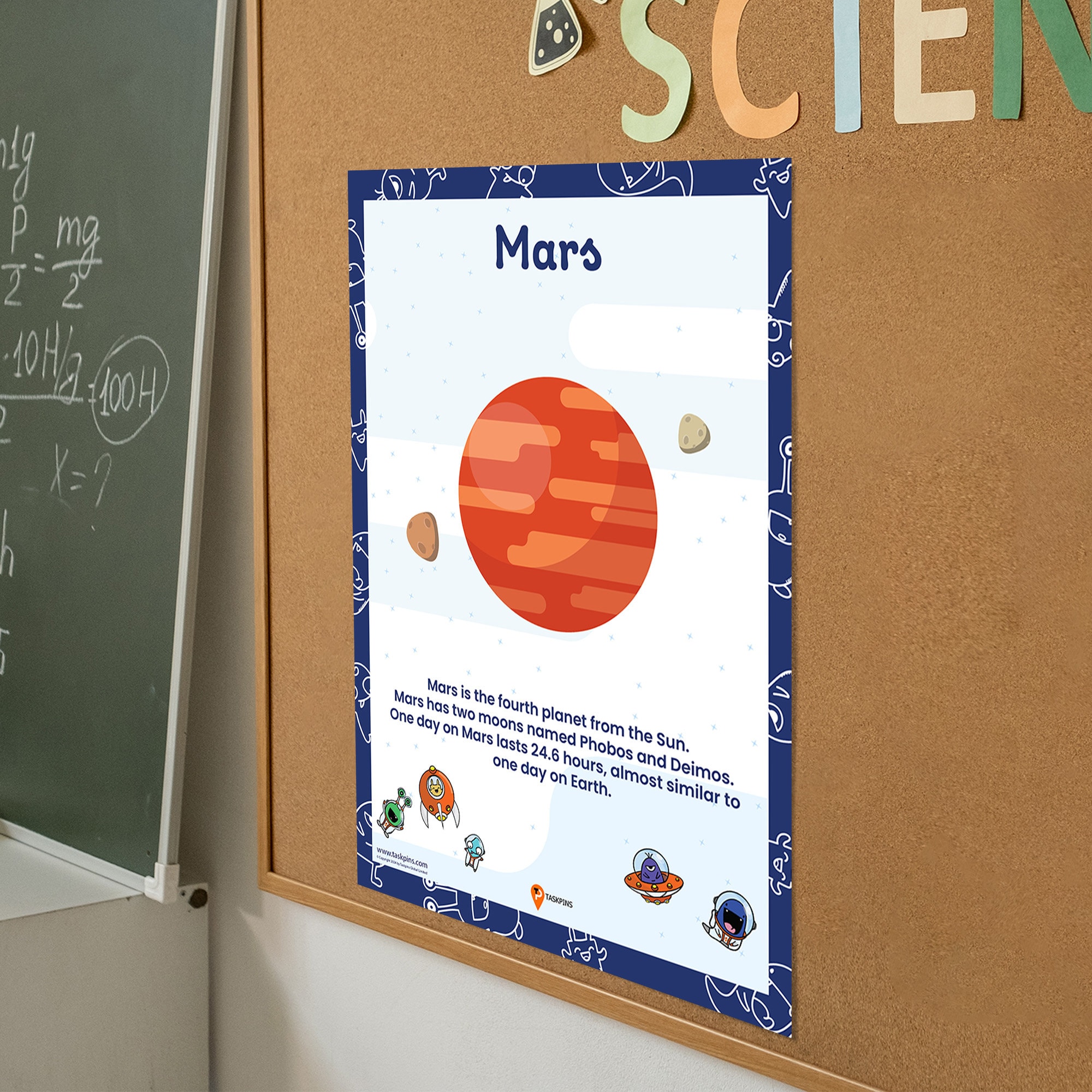 Planet Mars Poster Space Printable Mars Wall Art Poster Mars Kids ...