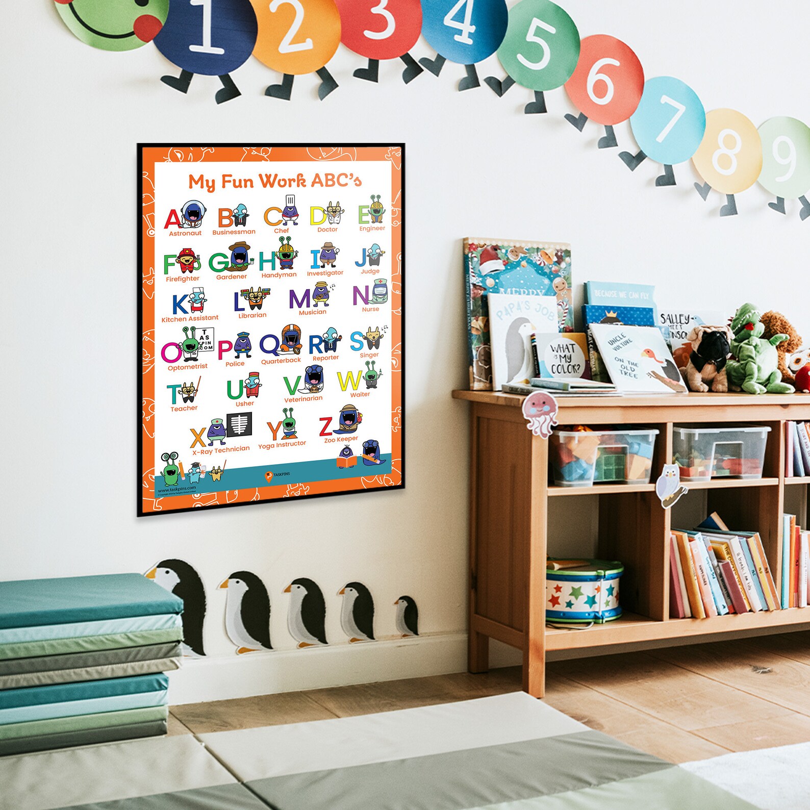 ABC Poster Alphabet Wall Art Printable Toddlers ABC Print Abc Job ...