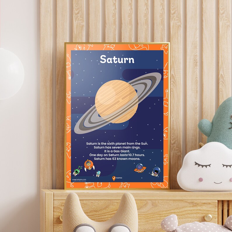 Planet Saturn Poster Space Printable Saturn Wall Art Poster - Etsy