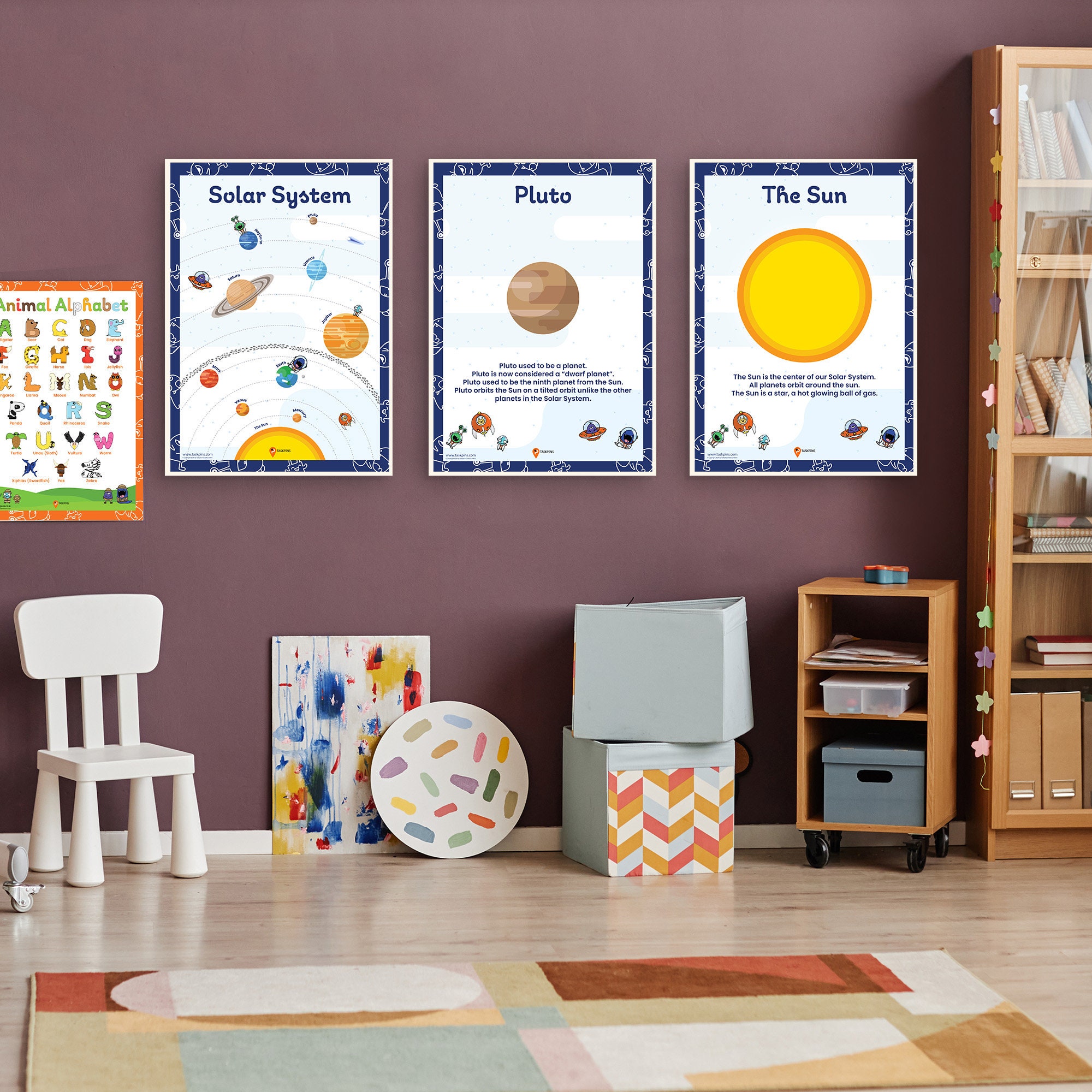 Planet Pluto Poster Space Printable Pluto Wall Art Poster Pluto Kids ...