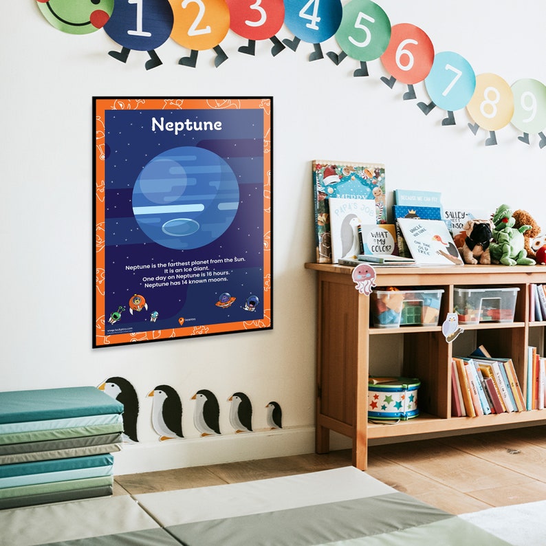 Planet Neptune Poster Space Printable Neptune Wall Art Poster - Etsy