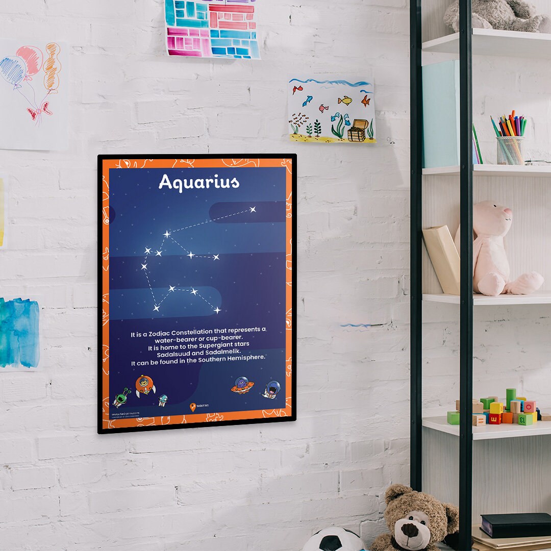 Aquarius Printable Space Wall Star Bedroom Ideas Decoration Space Art ...