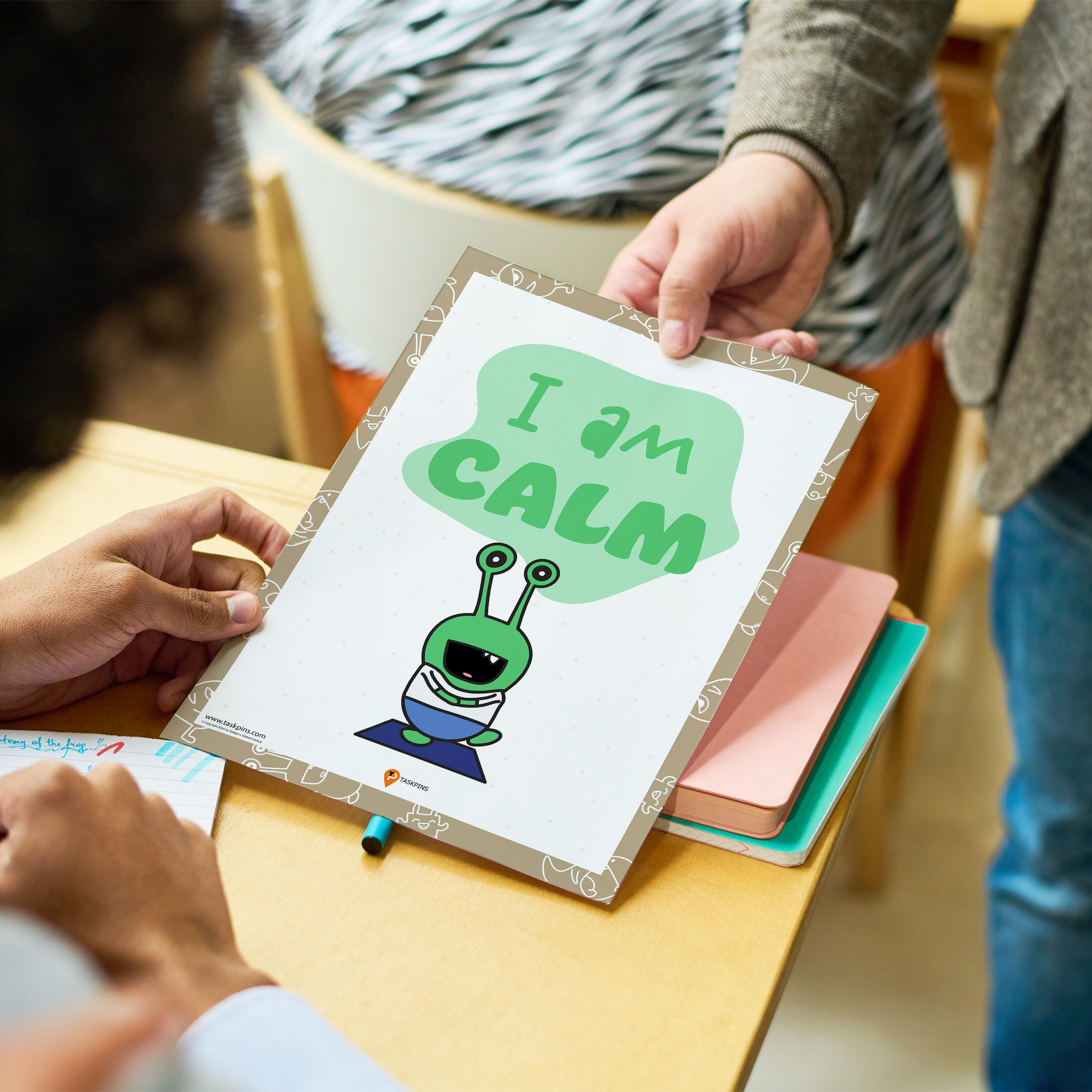 I Am Calm Affirmations Wall Art Girls Room Decor Kids Positive ...