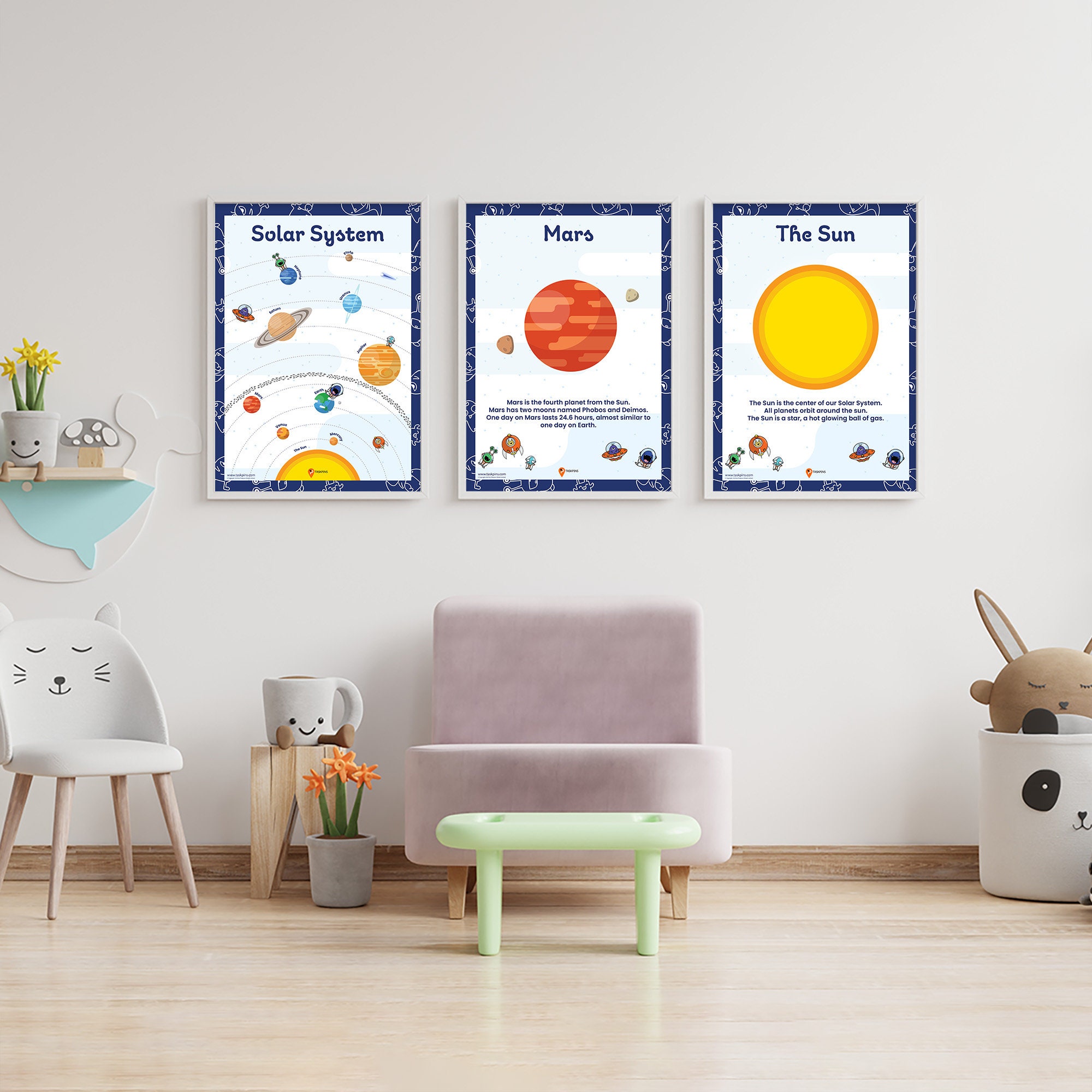 Planet Mars Poster Space Printable Mars Wall Art Poster Mars Kids ...