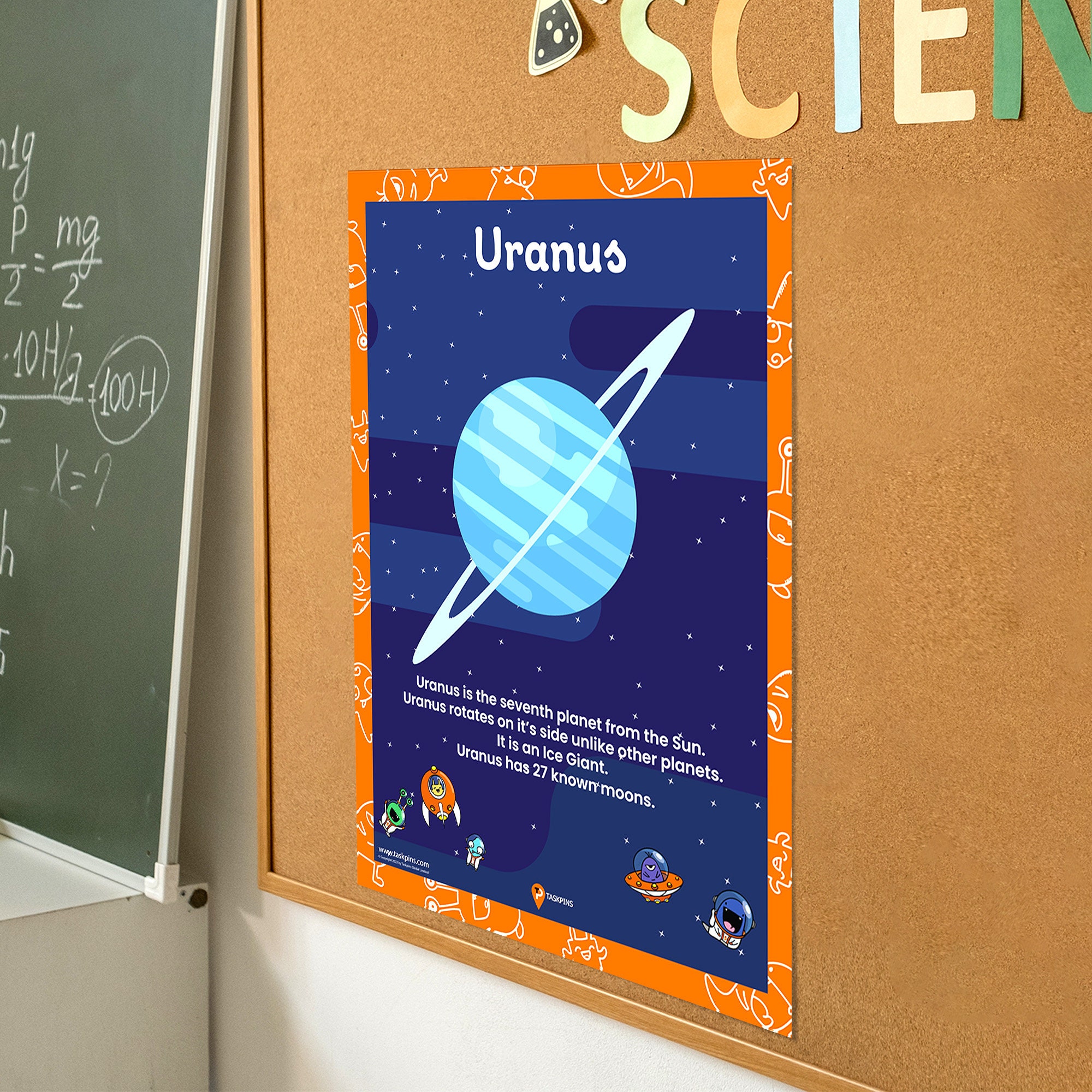 Planet Uranus Poster Space Printable Uranus Wall Art Poster Uranus Kids ...