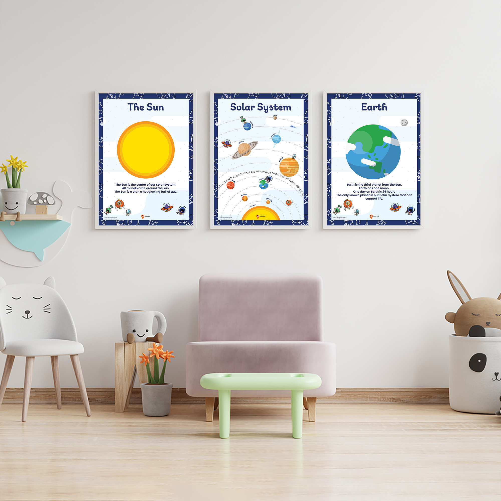 Solar System Poster Planets Poster Space Printable Wall Art Poster ...