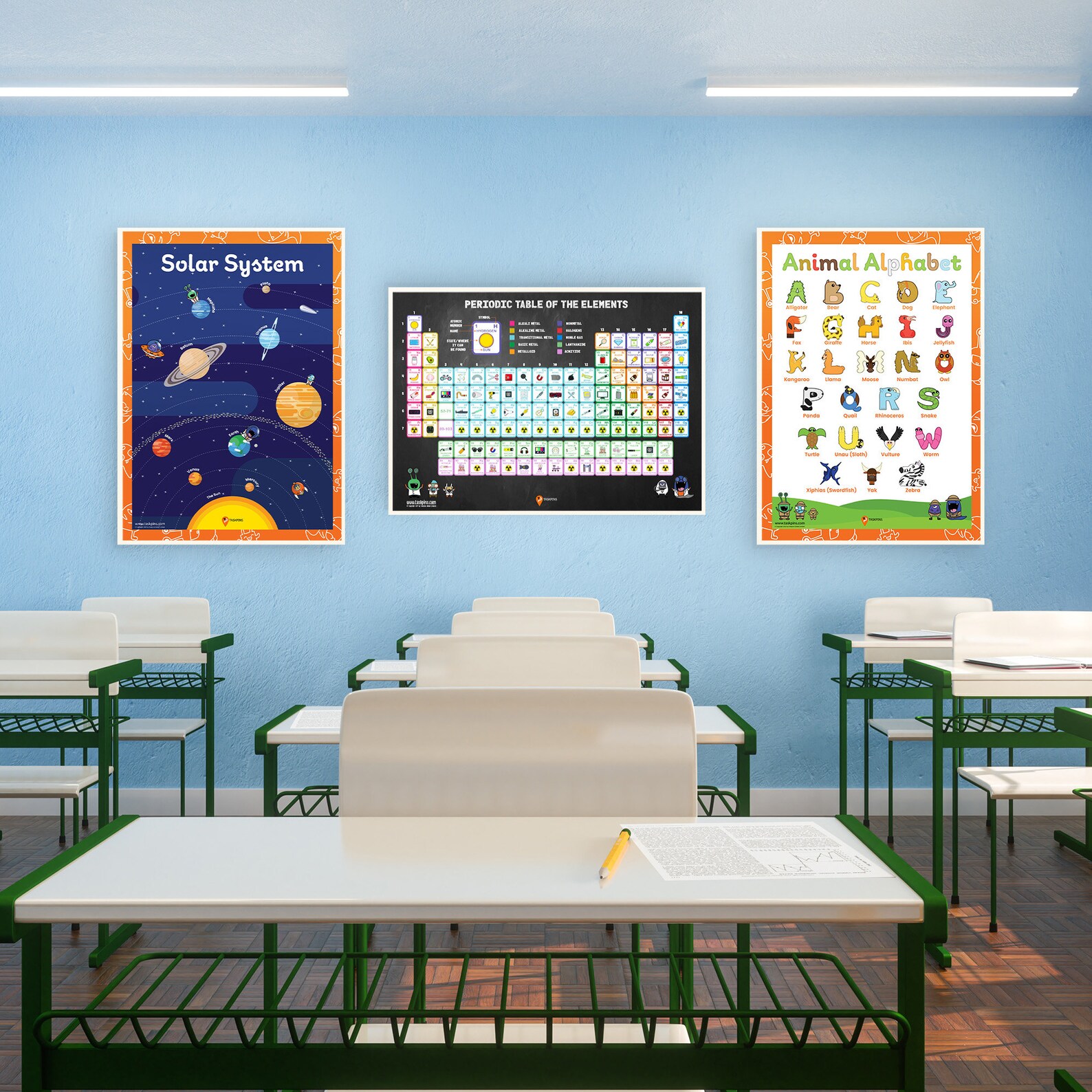 Periodic Table Poster Kids Science Classroom Ideas Element Primary ...