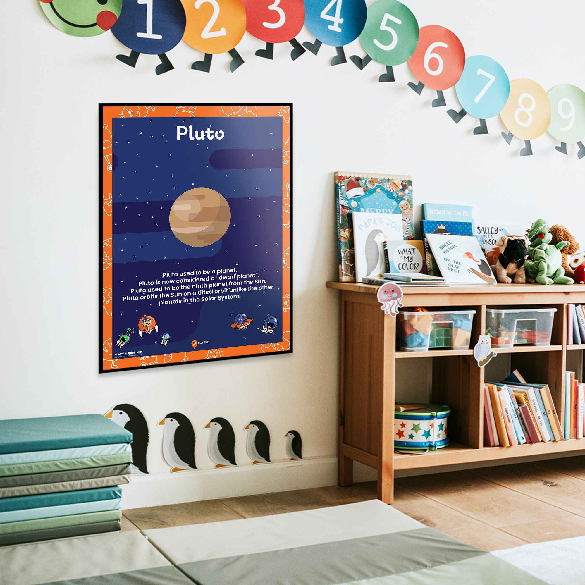 Planet Pluto Poster Space Printable Pluto Wall Art Poster Pluto Kids ...