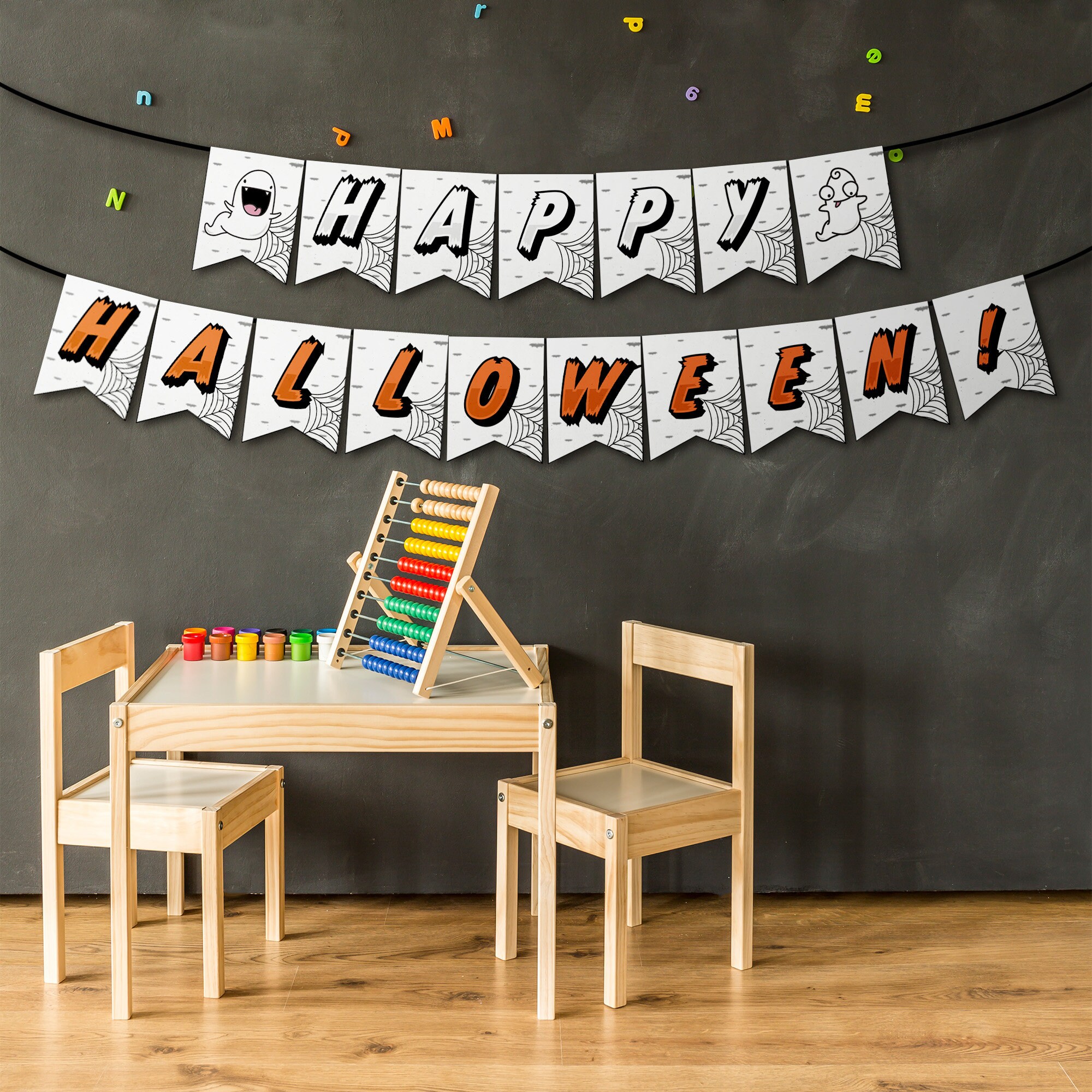 Halloween Banner Set Printable Halloween Ideas Print Banner Spooky ...