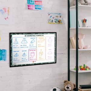 3D Geometry Formulae Math Poster Math Teacher Ideas Mathematics ...