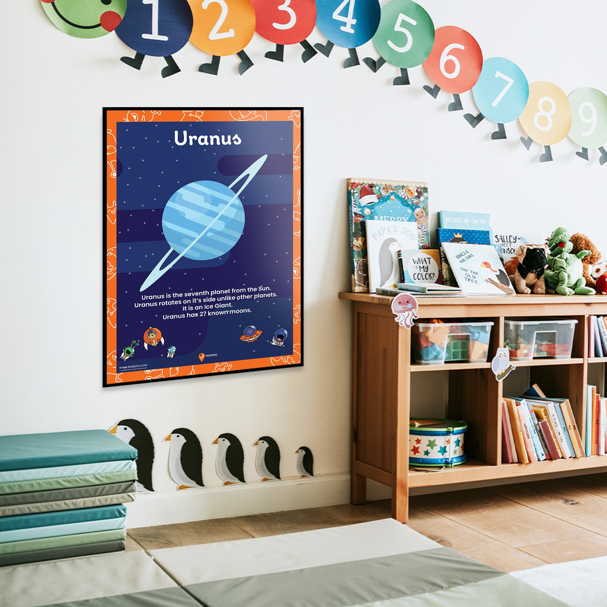 Planet Uranus Poster Space Printable Uranus Wall Art Poster Uranus Kids ...