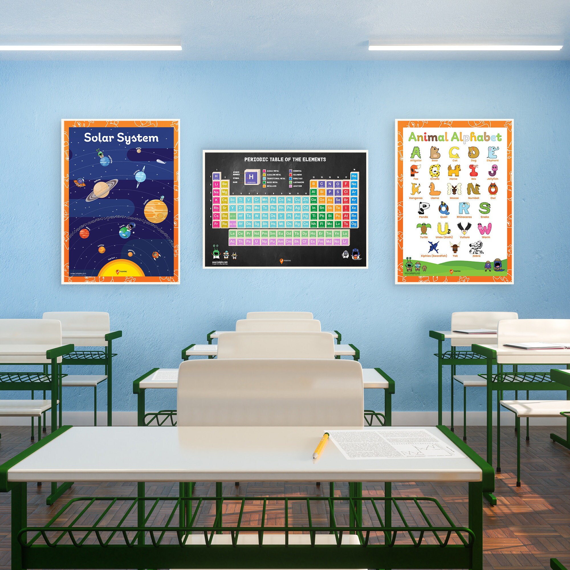 Periodic Table Poster Kids Science Classroom Ideas Black Board Primary ...