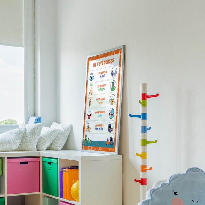 Teaching 5 Senses Kids Learning Science Five Senses Body Print Toddlers ...