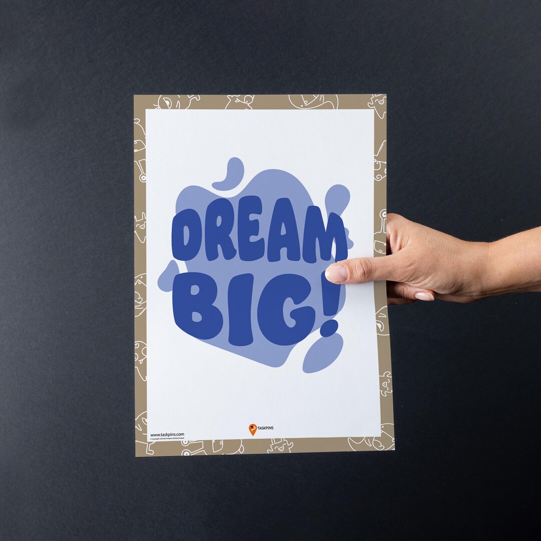 Dream Big Affirmations Wall Art Kids Room Decor Positive Affirmations ...