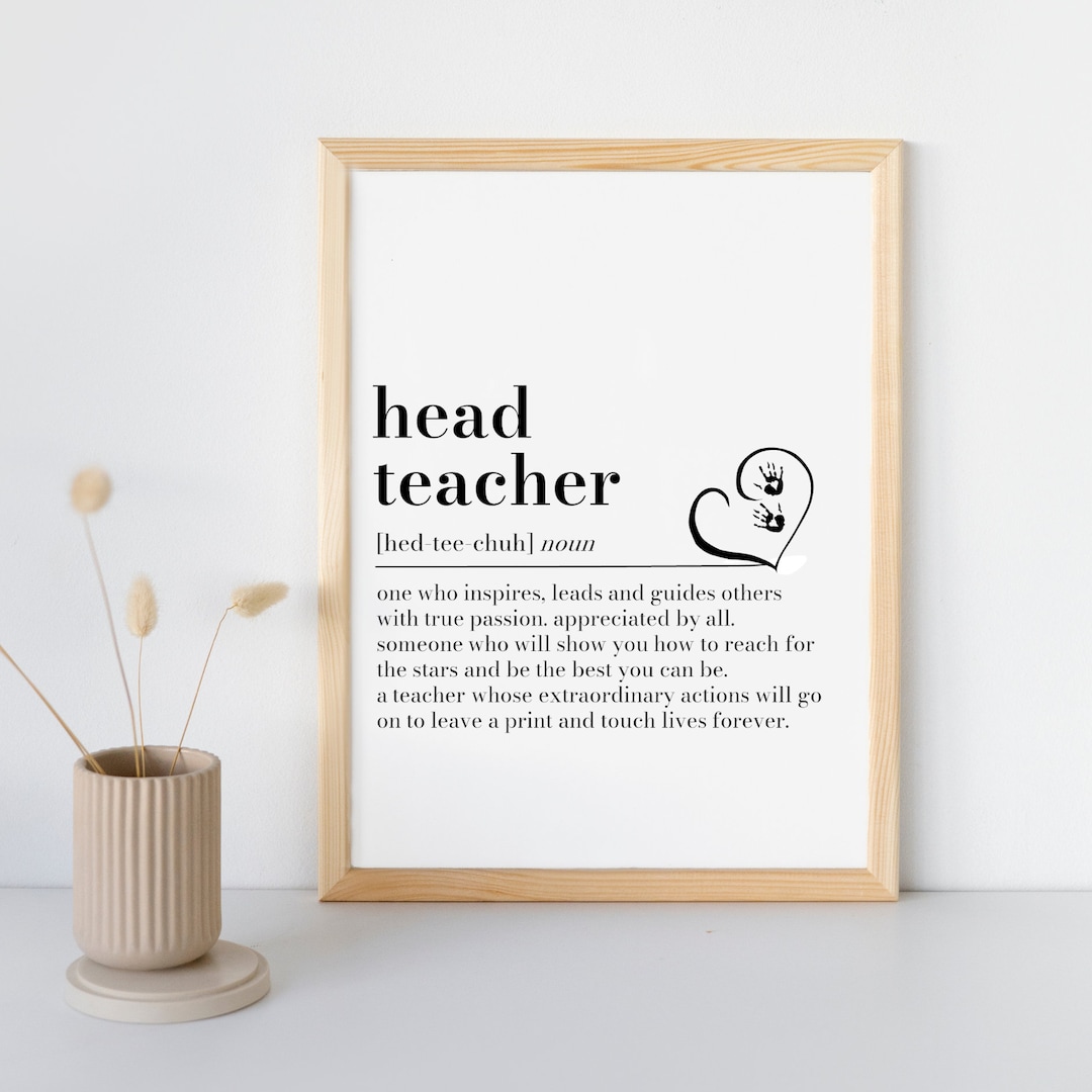 Digital Head Teacher Definition Print, Head Teacher Gift, Headteacher ...