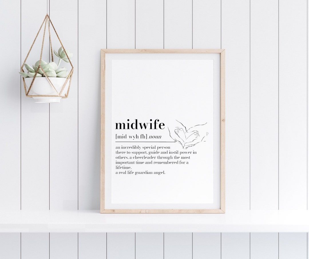 Digital Midwife Definition Print, Midwife Gift, Gift for Midwife ...