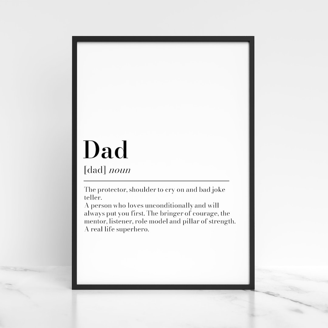 Digital Dad Definition Print, Fathers Day Print, Dad Gift, Fathers Day ...