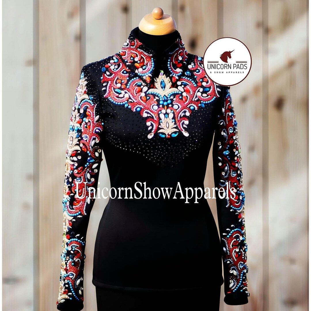 Red and Black Show Jacket Showmanship Jacket Western Show Jacket Horse ...