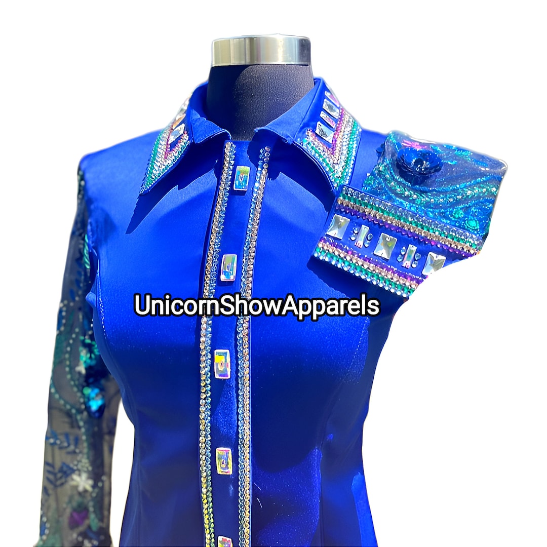 Royal Blue Show Shirt Showmanship Shirt Western Show Shirt Horse Show ...