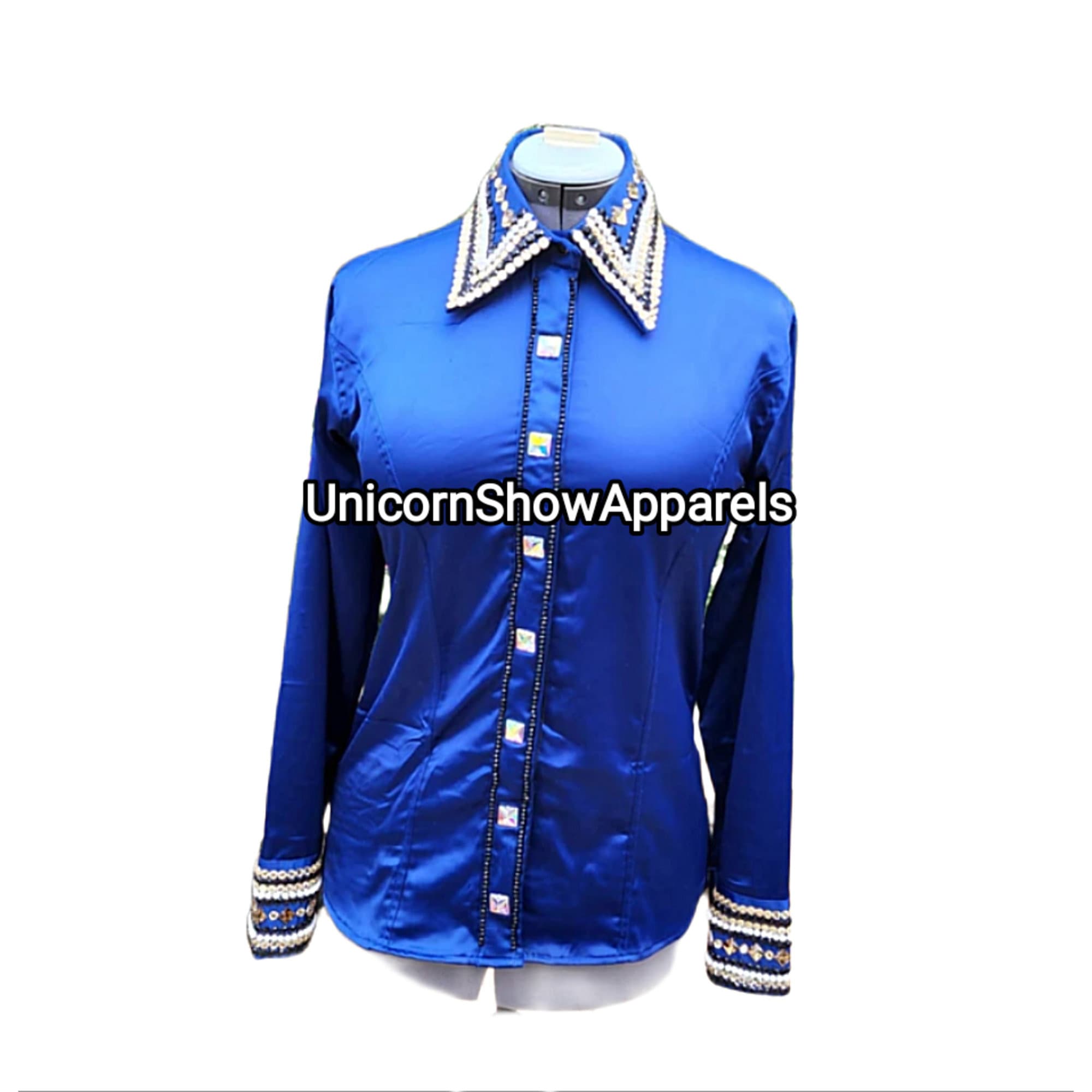 Royal Blue Show Shirt Showmanship Shirt Western Show Outfit Horse ...