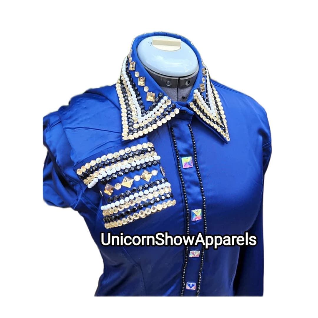 Royal Blue Show Shirt Showmanship Shirt Western Show Outfit Horse ...