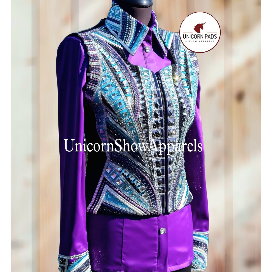 Purple Show Shirt and Vest Set Western Show Shirt Showmanship Shirt Western Show Vest ...