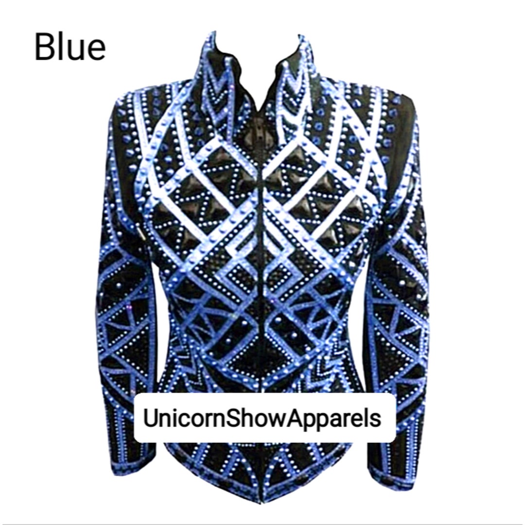 Western Blue Green Silver Golden Sea Green Show Jacket Showmanship ...