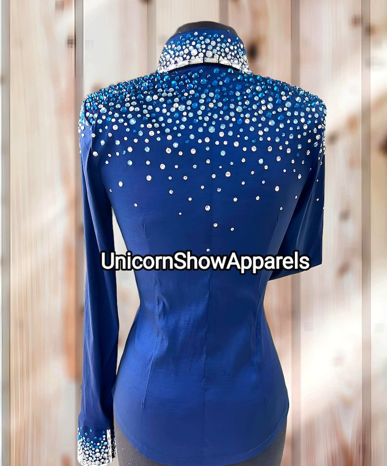 Blue and Silver Show Shirt Showmanship Shirt Western Show Outfit ...