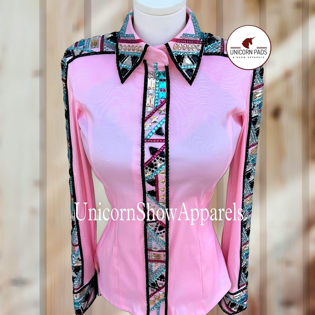Baby Pink Show Shirt Showmanship Shirt Western Show Shirt Horse Show ...
