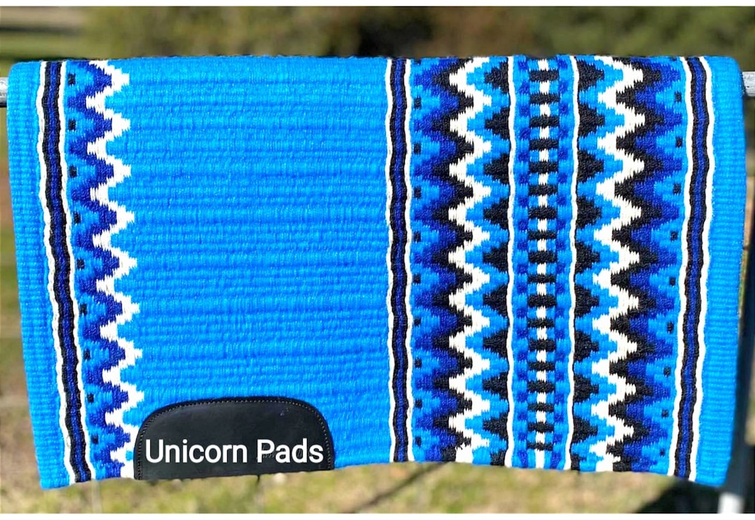 Blue Western Saddle Pad Custom Saddle Pad Western Show Pad Saddle ...