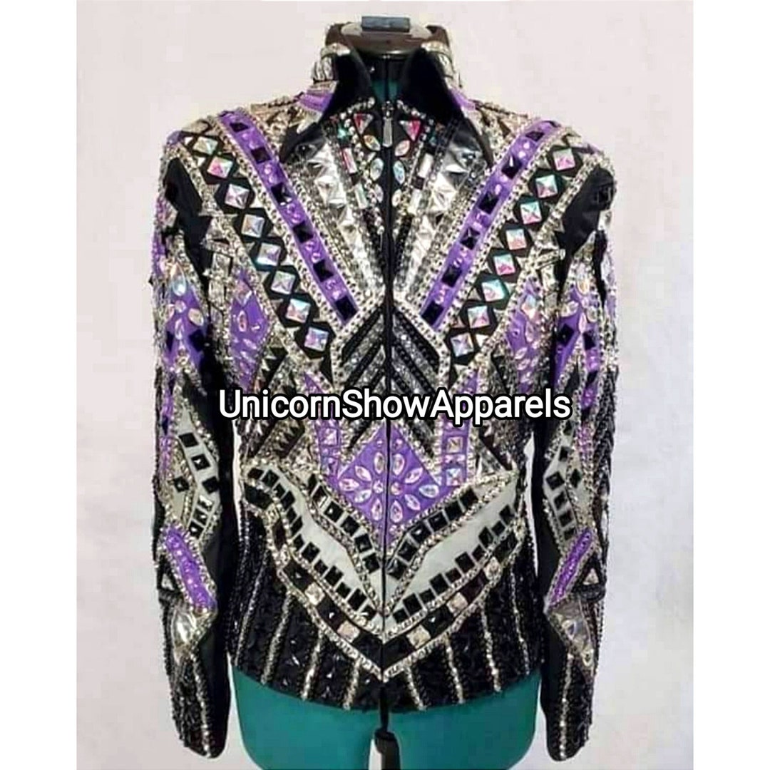 Purple Silver With Black Base Show Jacket Western Show Jacket ...