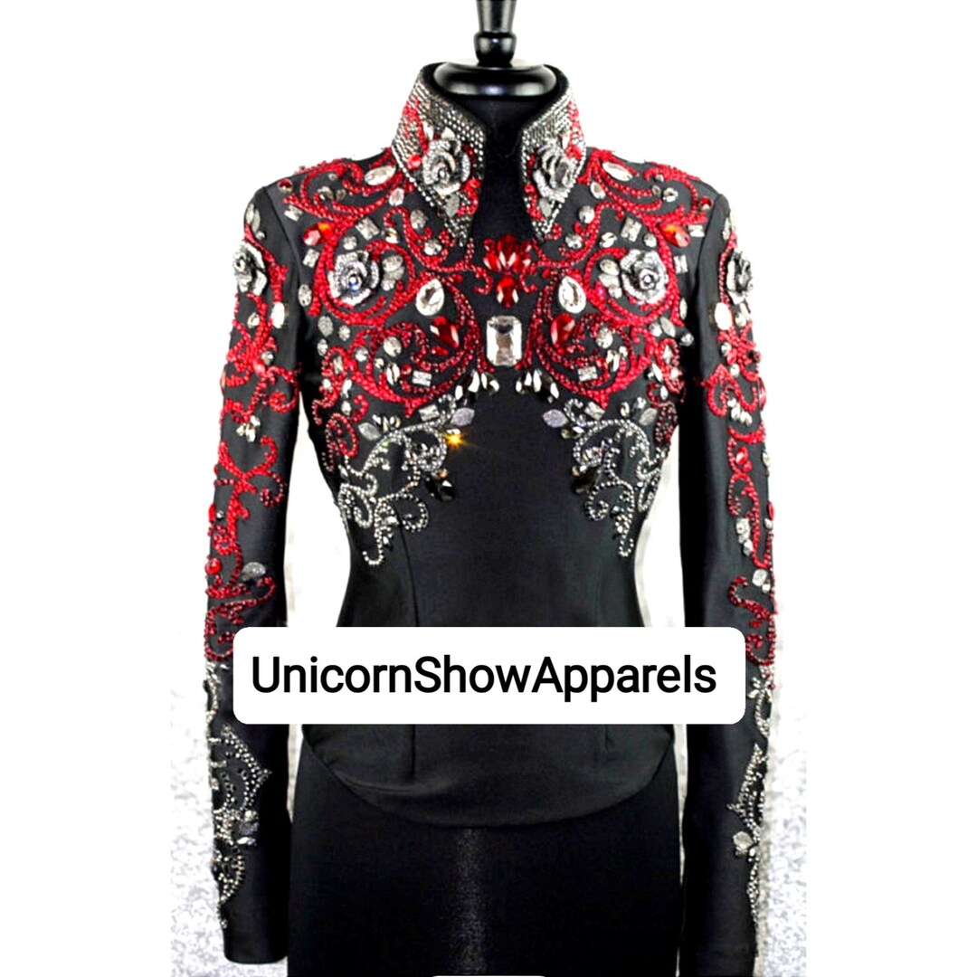 Sparkling Red Silver With Black Base Show Jacket Showmanship Jacket ...