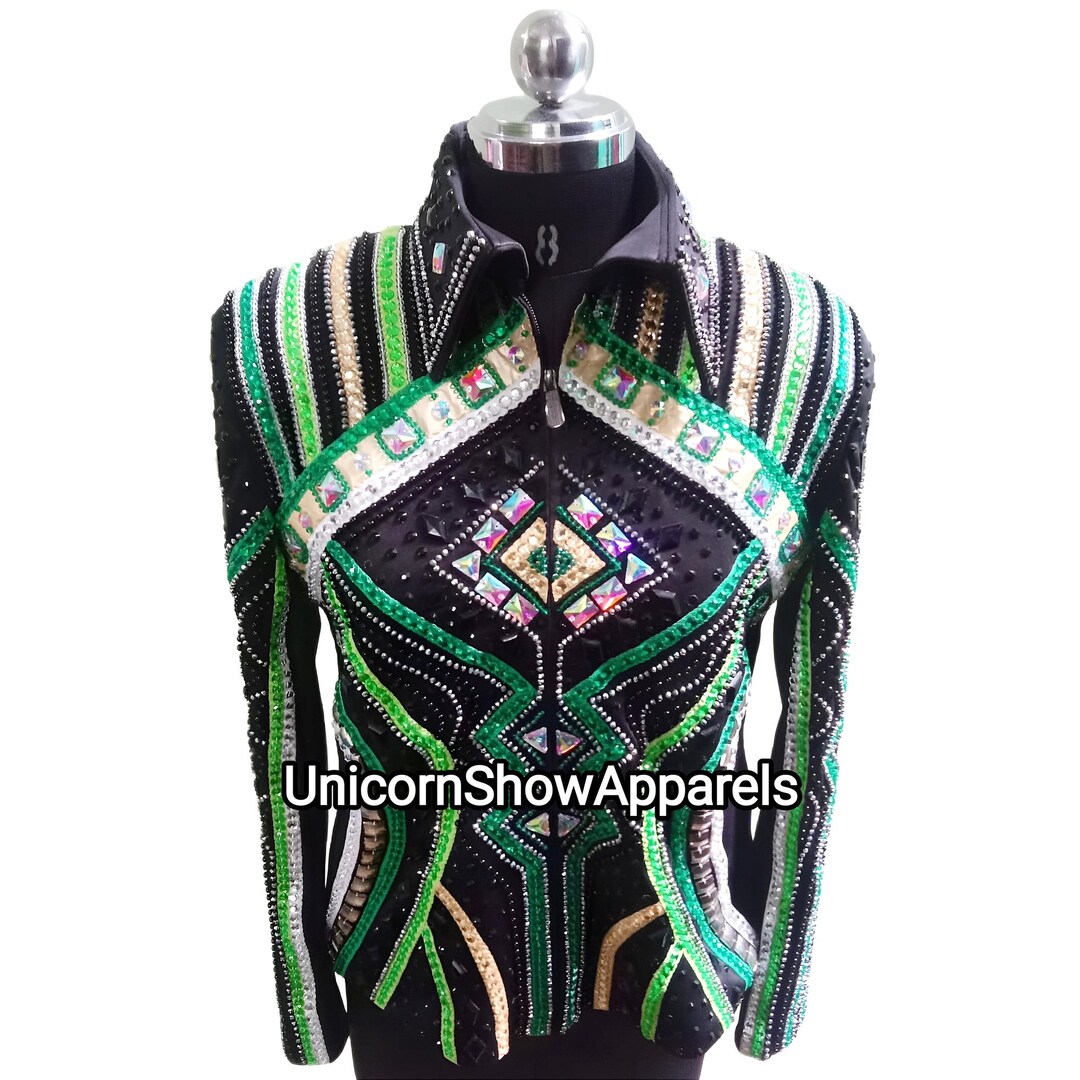 Green Show Jacket Western Show Jacket Black Show Jacket Fancy ...