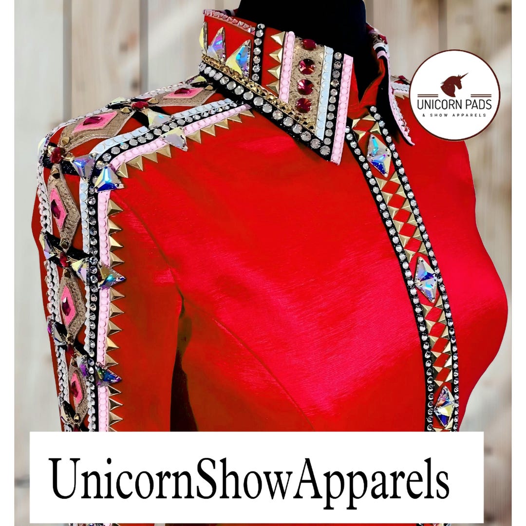 Red Show Shirt Showmanship Shirt Western Show Outfit Pleasure Horse ...