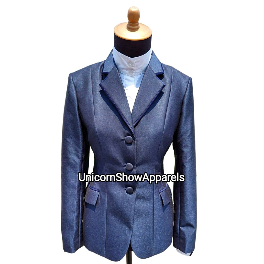 Navy Blue Hunt Coat Western Hunt Coat Show Coat Women Show Coat Horse ...