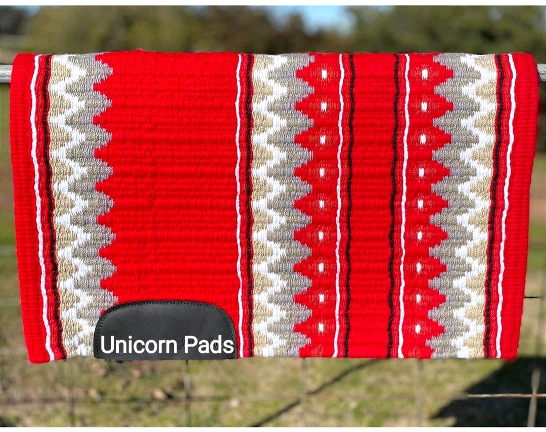 Red and Grey Show Pad Western Show Pad Saddle Pad Saddle Blanket Horse ...