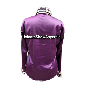 Purple Show Shirt Showmanship Shirt Shirt for Show Horse Riding Shirt ...