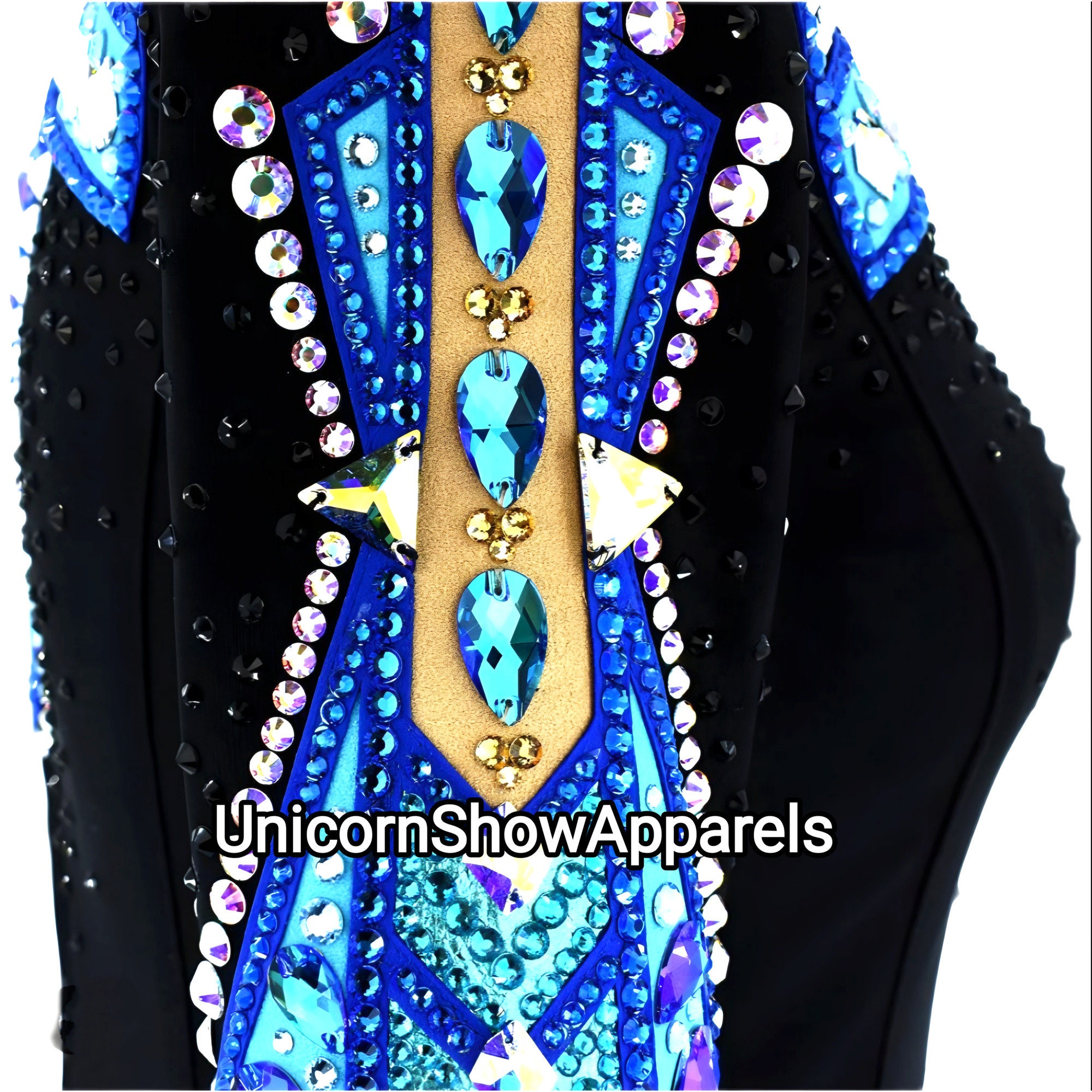Royal Blue With Black Base Showmanship Jacket Western Show Jacket Black ...