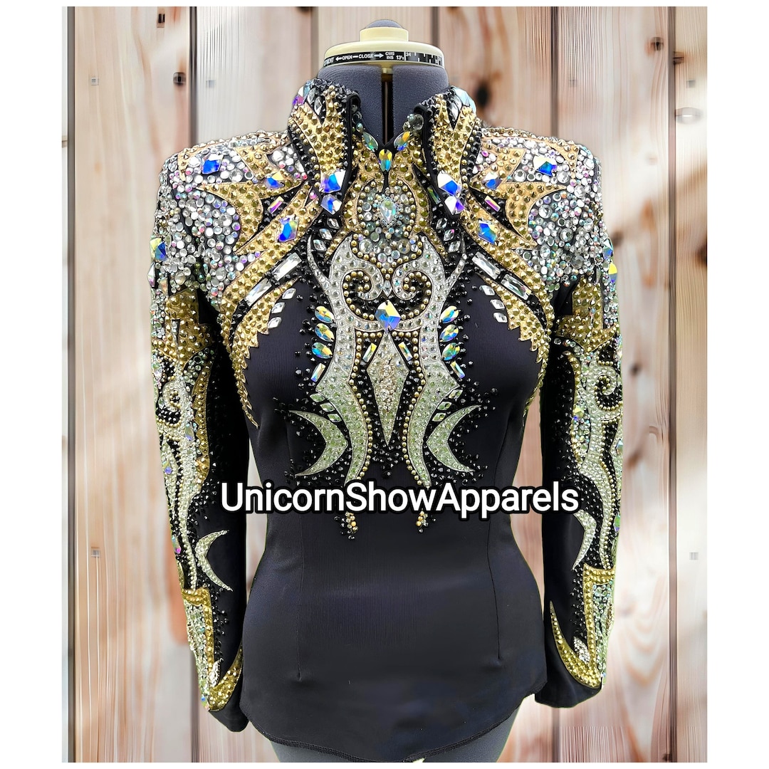 Gold Silver Black Show Jacket Showmanship Jacket Western Show Jacket ...