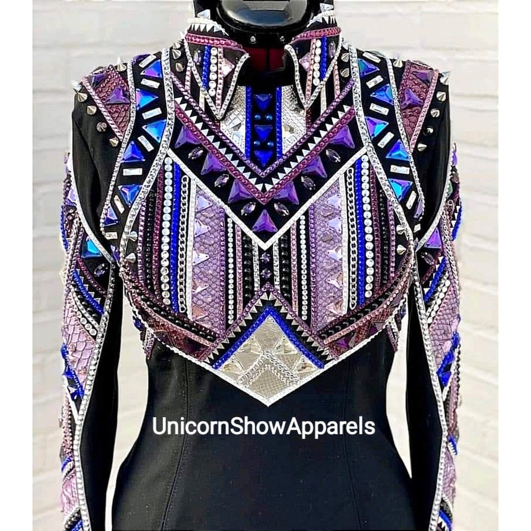 Purple Silver With Black Base Show Jacket Showmanship Jacket Western ...