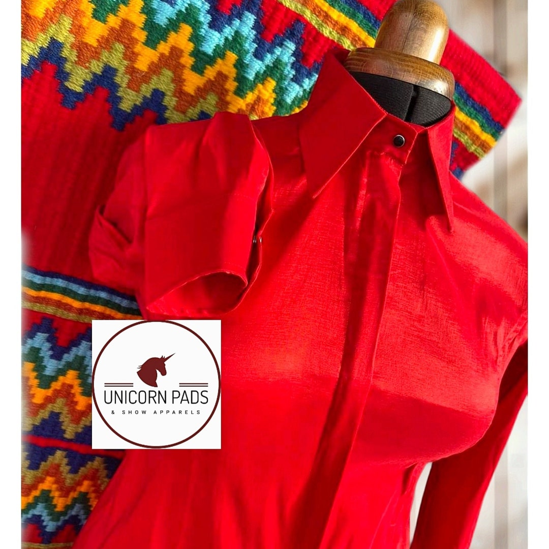 Red Show Shirt and Pad Set Western Show Shirt Western Saddle Pad Show ...