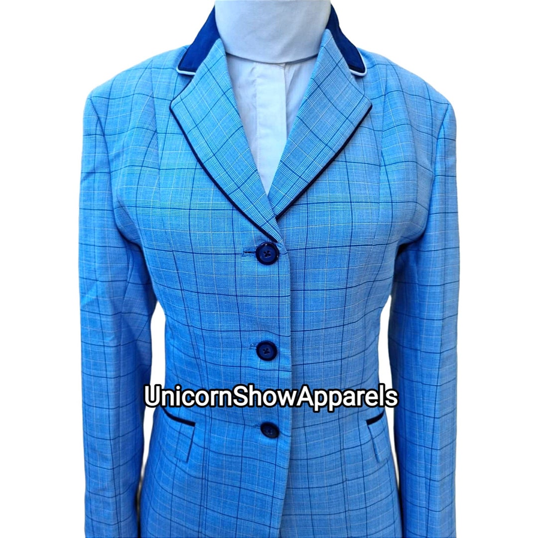 Hunt Coat Horse Riding Coat Show Coat Western Hunt Coat for Show Blue ...