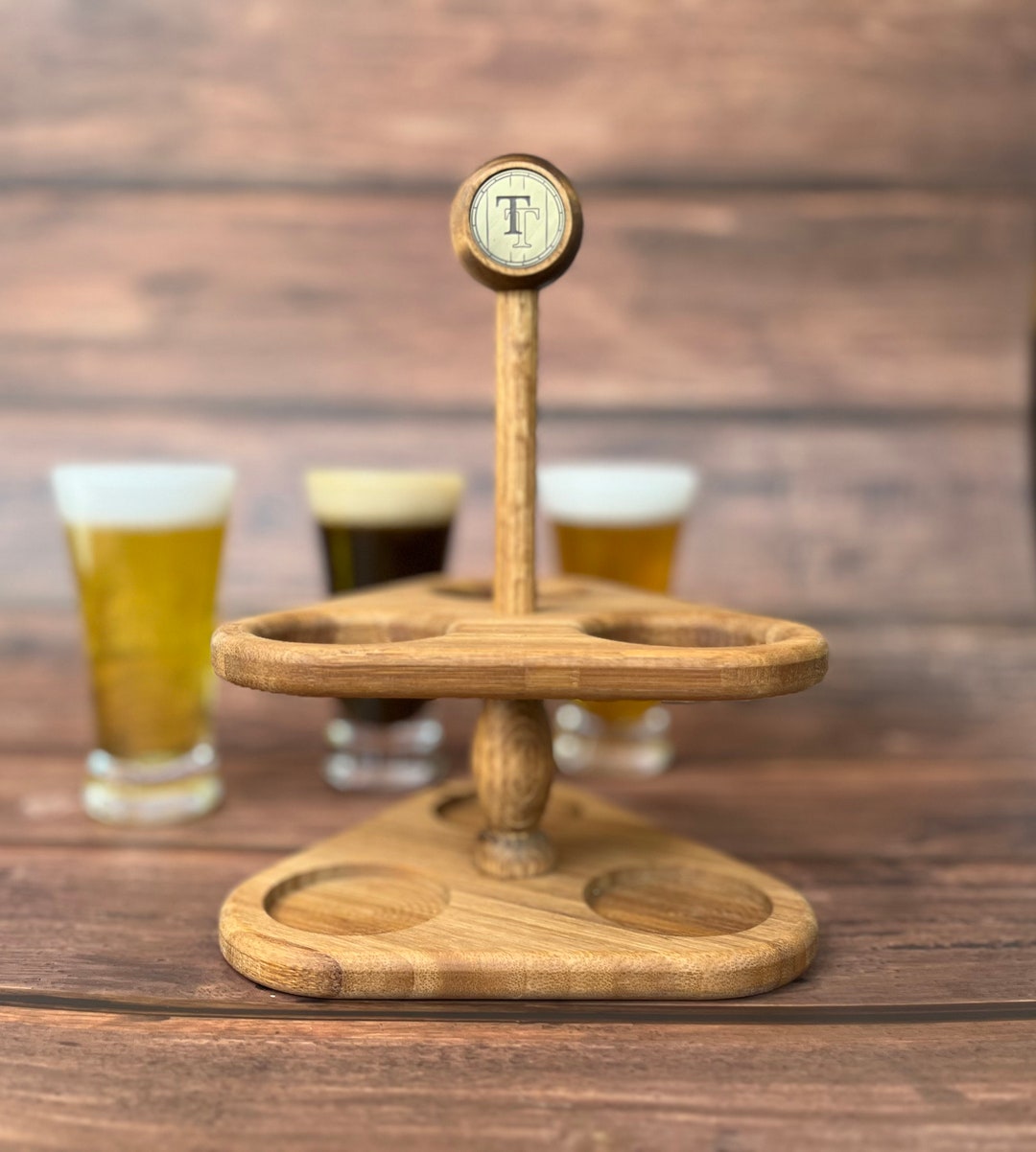 Beer Flight Caddy (GLASSWARE INCLUDED) - Etsy