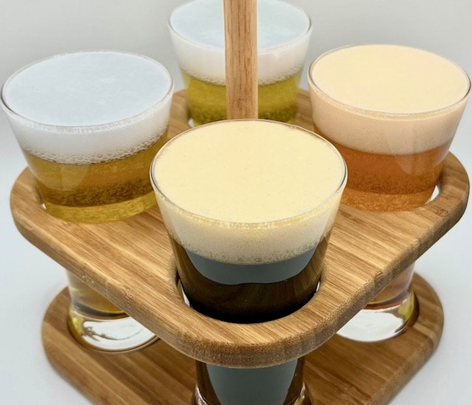 Beer Flight Caddy (GLASSWARE INCLUDED) - Etsy